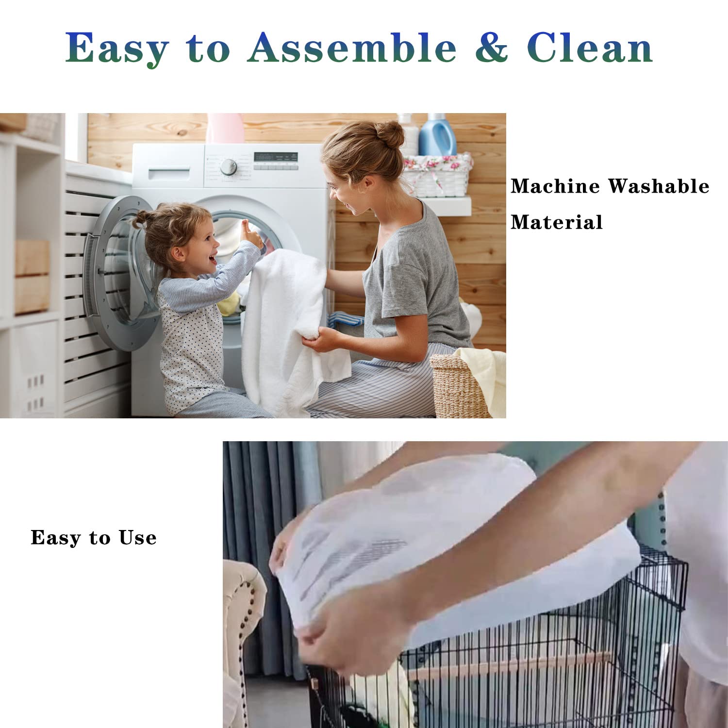 LWFCOEE Bird Cage Seed Catcher, Large Bird Cage Skirt Guard, Adjustable Soft Nylon Mesh Bird Cage Netting for Round Square Bird Cages Circumference 60-86"