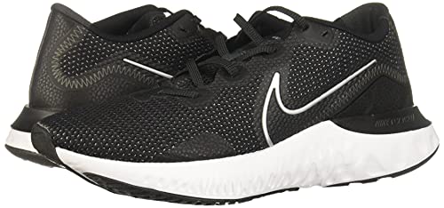 MEN'S NIKE RENEW RUN RUNNING SHOES, Black/Metallic Silver/White, 14
