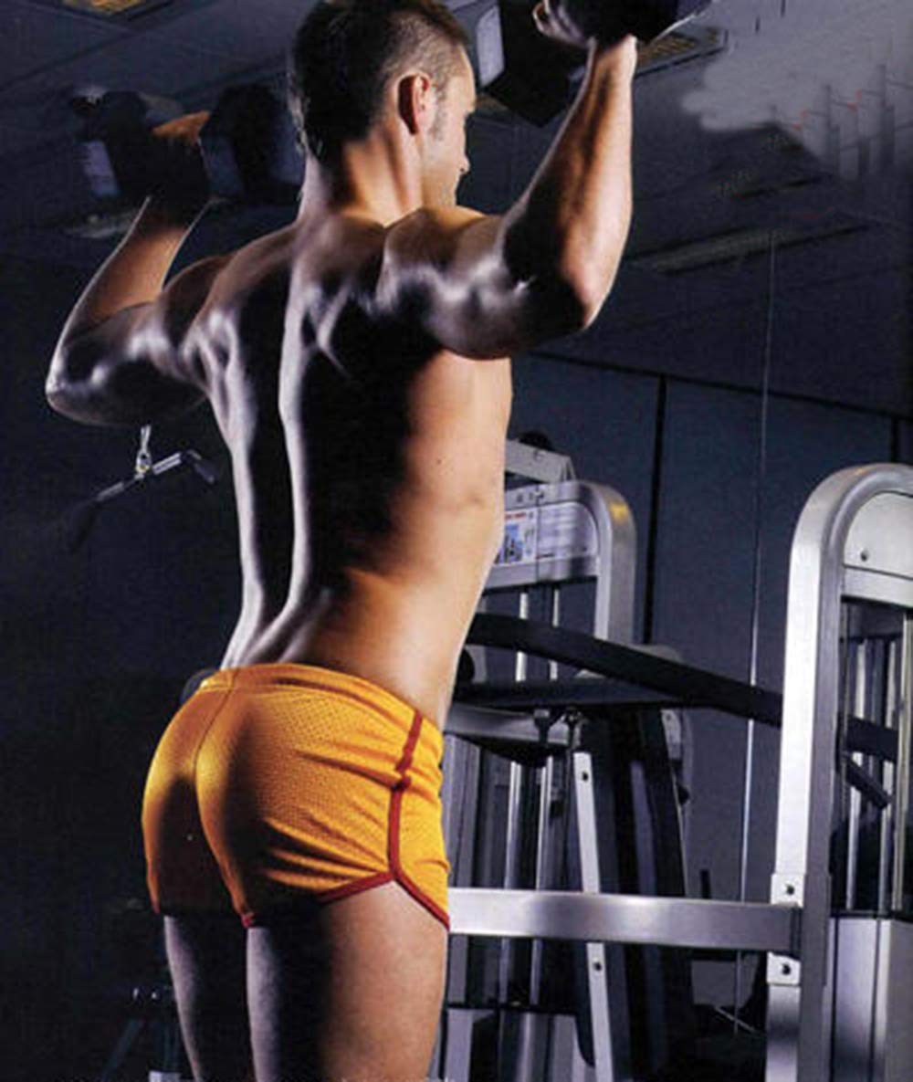 Men's Running Workout Bodybuilding Gym Shorts Athletic Sports Casual Short Pants (Grey, Medium)