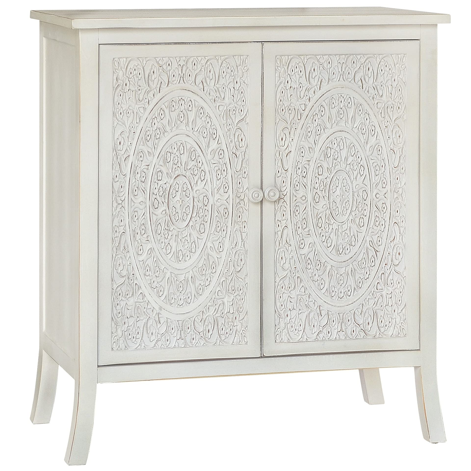 Overstock Antiqued Carved Cabinet