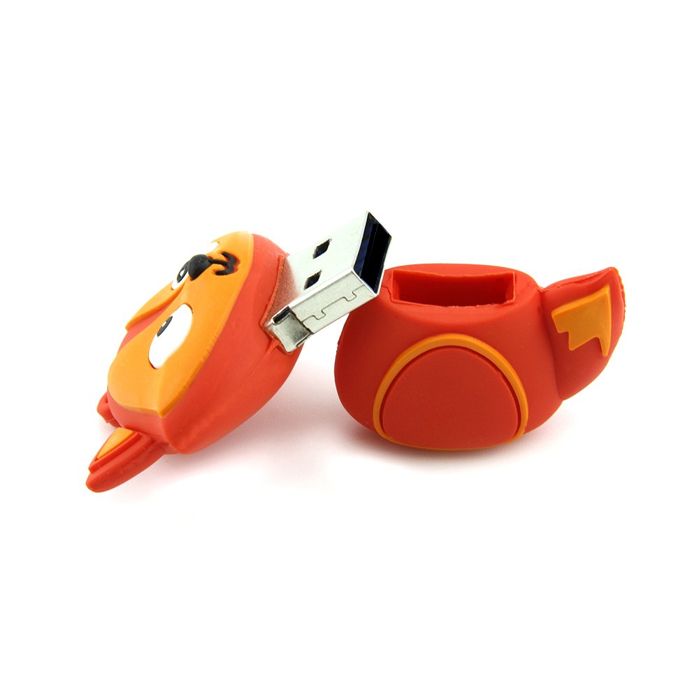 QICAIHU Novelty Fox Shape Design 64B USB 3.0 Flash Drive Cute Memory Stick Thumb Drive Data Storage Pendrive Cartoon Jump Drive Gift