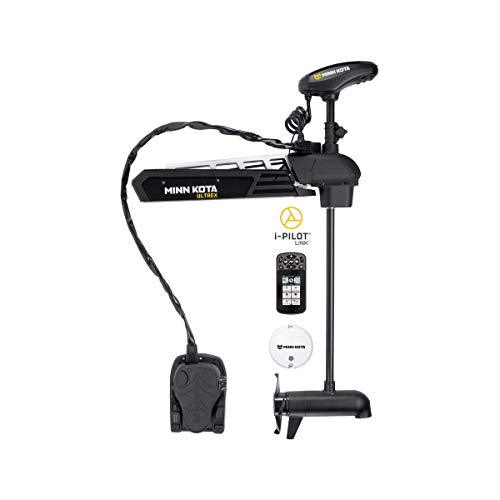 Minn Kota 1368810 Ultrex Freshwater Cable & Electric-steer Bow-Mount Motor with Universal Sonar 2, Digital Maximizer & i-Pilot Link GPS, 80 lbs Thrust, 45" Shaft