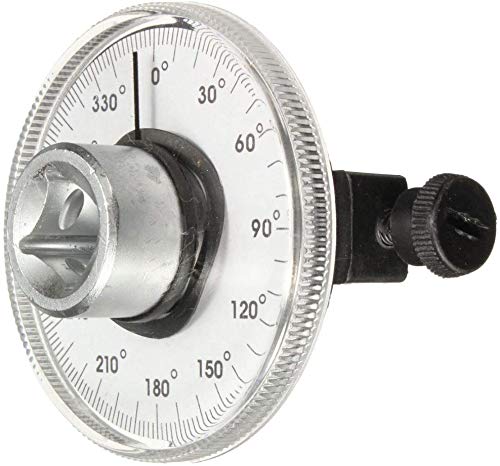 Qiilu 1/2" Torsion Wrench, Adjustable Drive Angle Torsion Wrench Measure Car Gauge Tool Set 360 Degree Angle Wrench