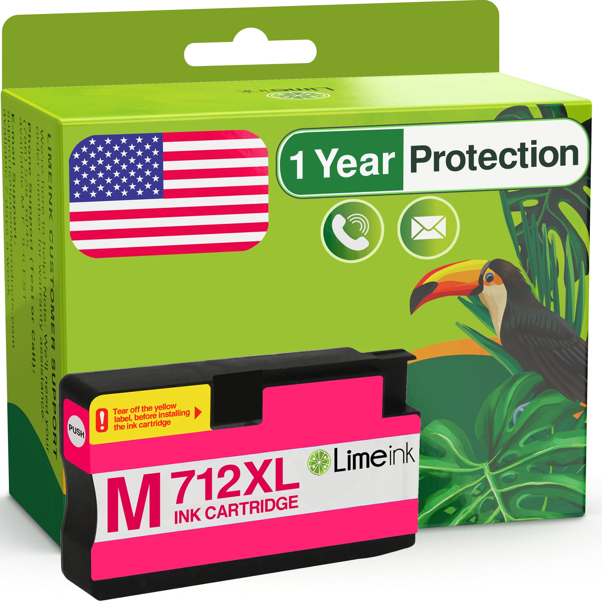 Limeink Compatible Ink Cartridges Replacement for HP 712 Ink Cartridges 712XL Ink for HP for DesignJet T650 T630 T230 T210 Studio Plotter Printers (1 Magenta)