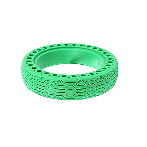 Moontie Solid Tires Front/Rear Wheel, Mi Scooter Tires Explosion-Proof Replacement Tyre for Mijia M365 Electric Scooter Gotrax Gxl V2 Scooter 8.5 Inches (Green)