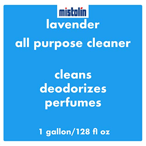Mistolin Lavender, All Purpose Cleaner, 128 Fl Oz, 1 gallon, Longer Lasting Multi Purpose Cleaner, Best Cleaner for Floors, Bathrooms & Kitchen Appliances