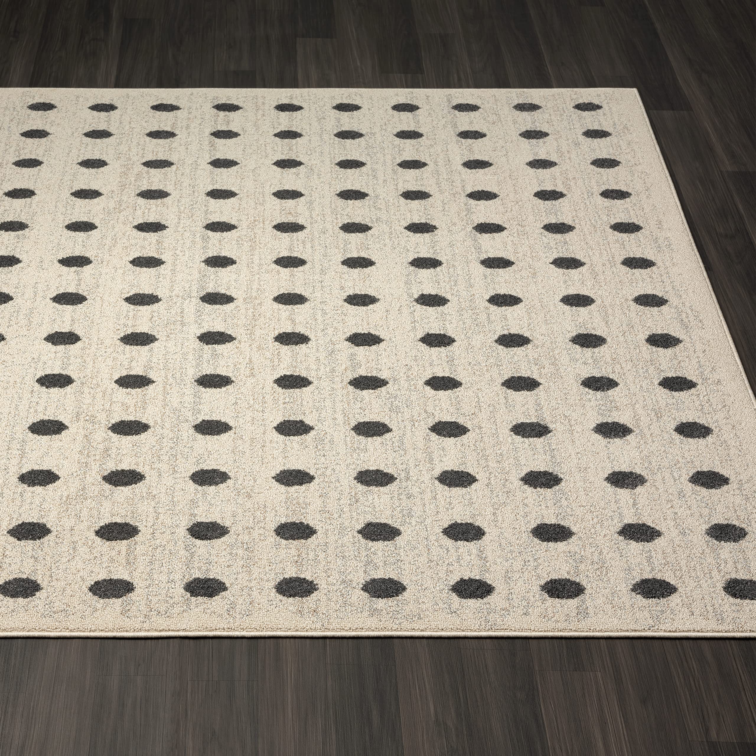 LUXE WEAVERS Modern Geometric Dots Blue 8x10 Area Rug