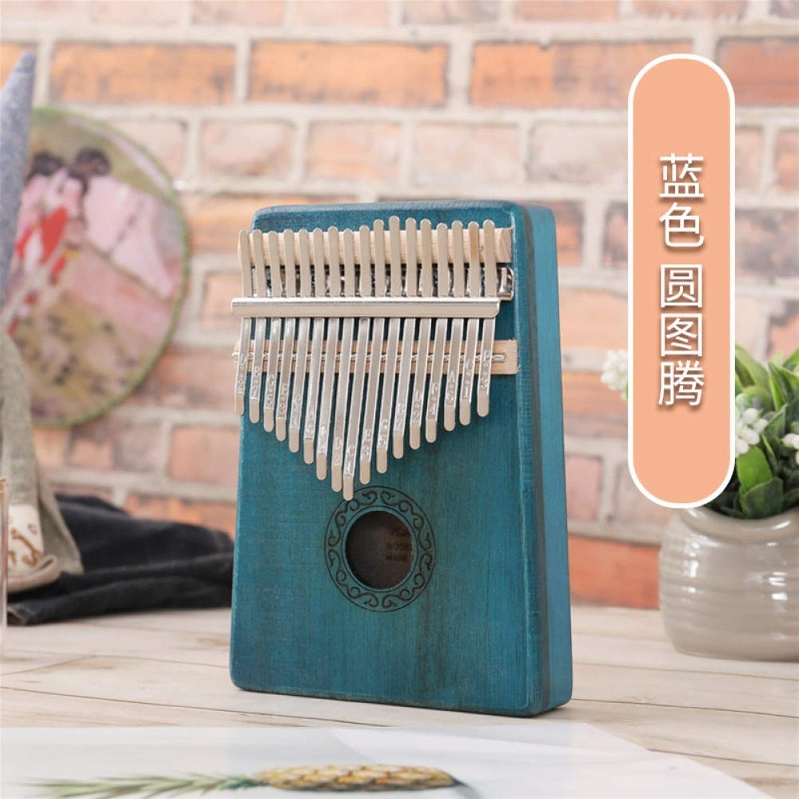 SLFDXDP Thumb Piano Thumb Piano 17-Tone Kalimba Finger Piano Instrument for Beginners Portable Thumb Piano Portable (Color : C)