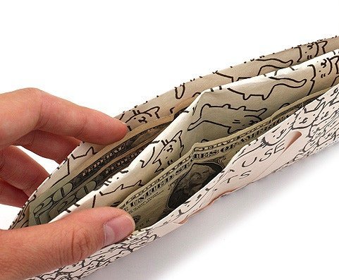 mighty wallet Pocket Full of Cats Minimalist Tyvek Wallet | Front Pocket Wallet | Slim Wallet