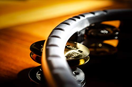 Meinl Percussion Traditional Tambourine, Handheld Half-Moon Shape with Synthetic Frame β NOT Made in China β Double Row Dual Alloy Jingles, 2-Year Warranty (TMT1M-WH)