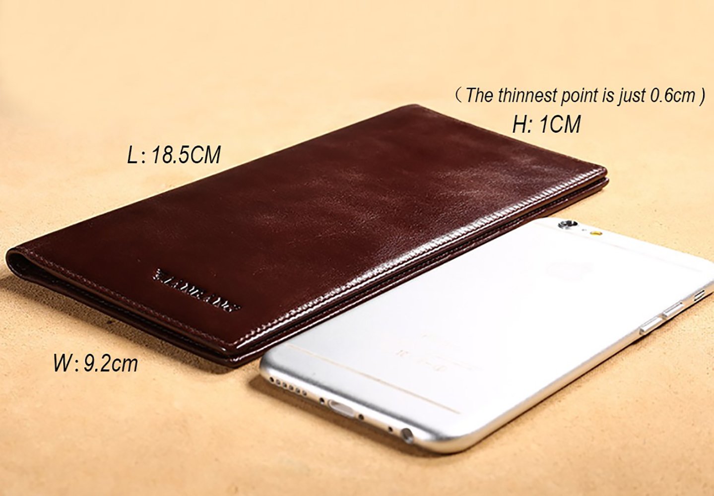 MANBANG Genuine Italian Leather Handbag Organizer Card Case Long Bifold Wallet