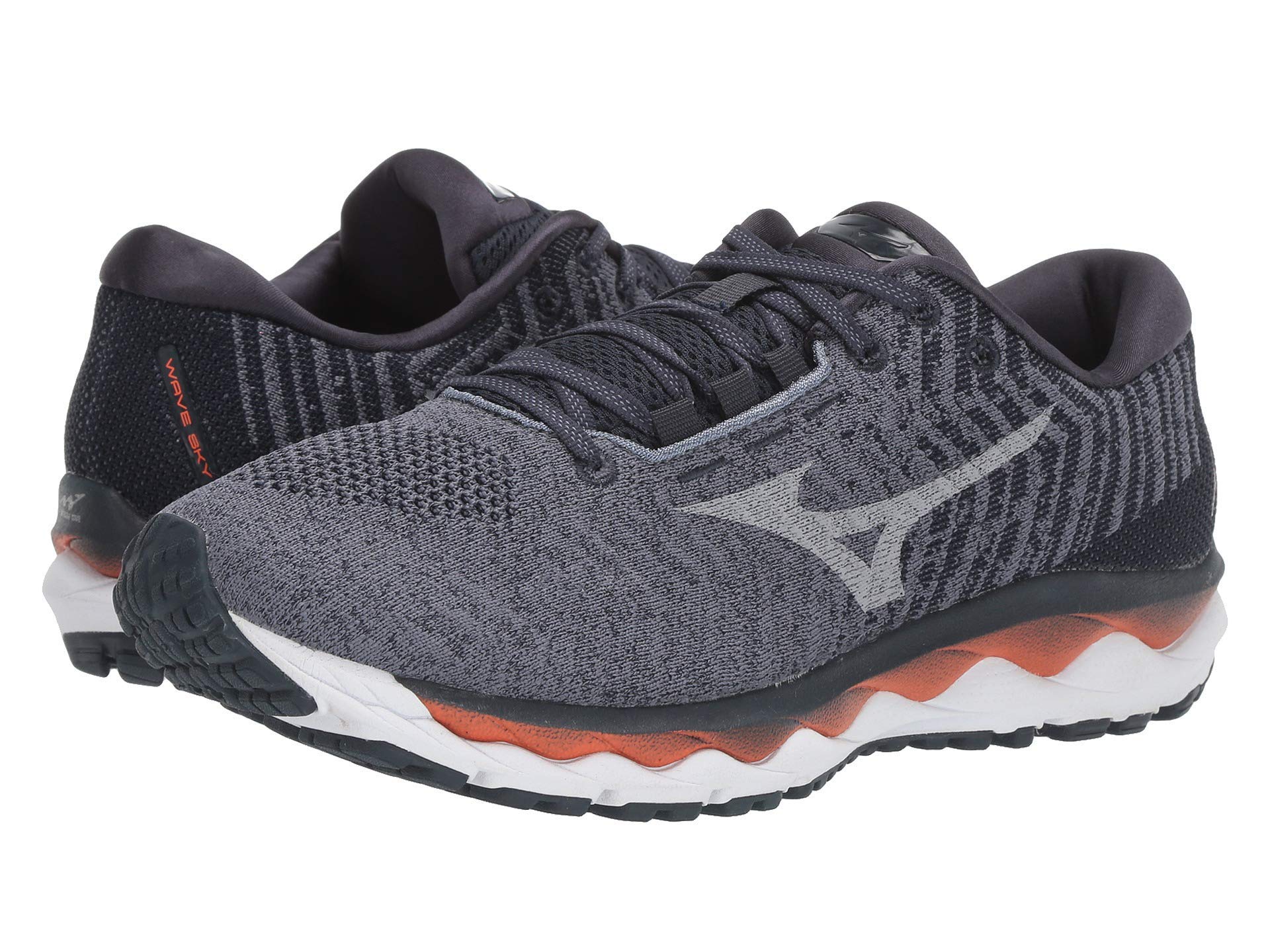 Mizuno mens Wave Sky Waveknit 3 Running Shoe, Flintstone-vapor, 11.5 US