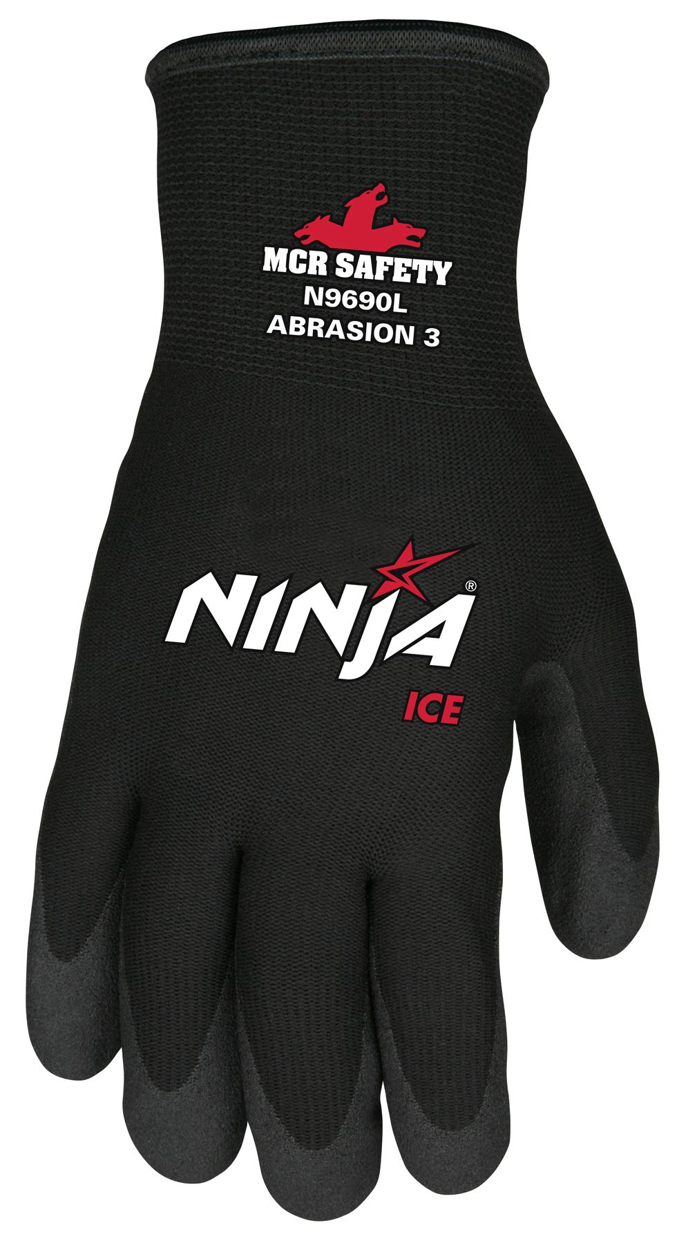 MCR Safety Ninja Ice Gloves, Black, Large