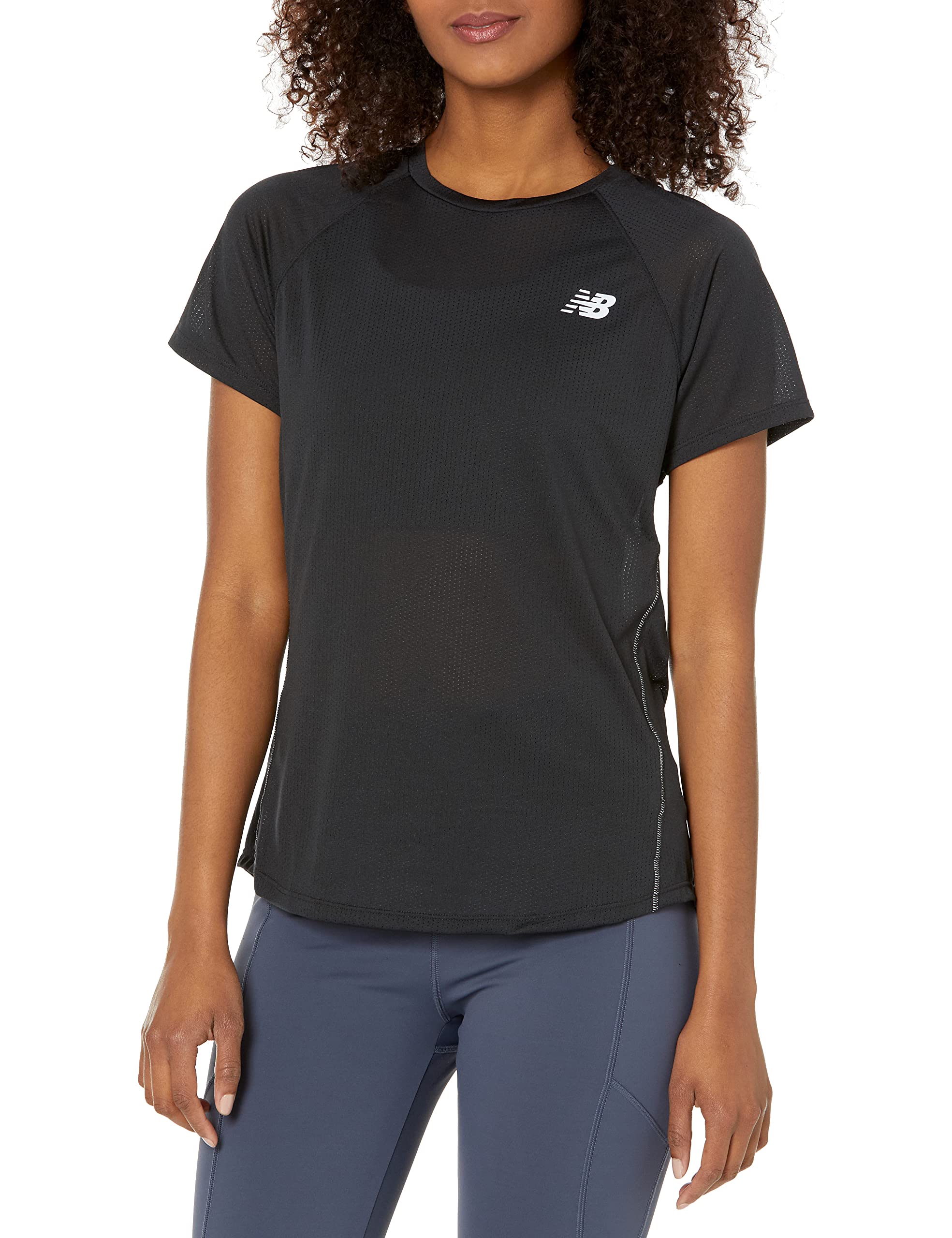 New Balance Women's Impact Run Short Sleeve 20, Summer Jade, X-Large