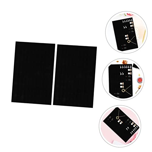NOLITOY 2pcs Box Jewelry Sponge Pad Earrings Showcase Tray Necklace Foam Insert Ring Holder Black Ring Insert Rings Insert Mat Ring Display Pad Black Earring Sponge Liner Mosaic Ring Frame