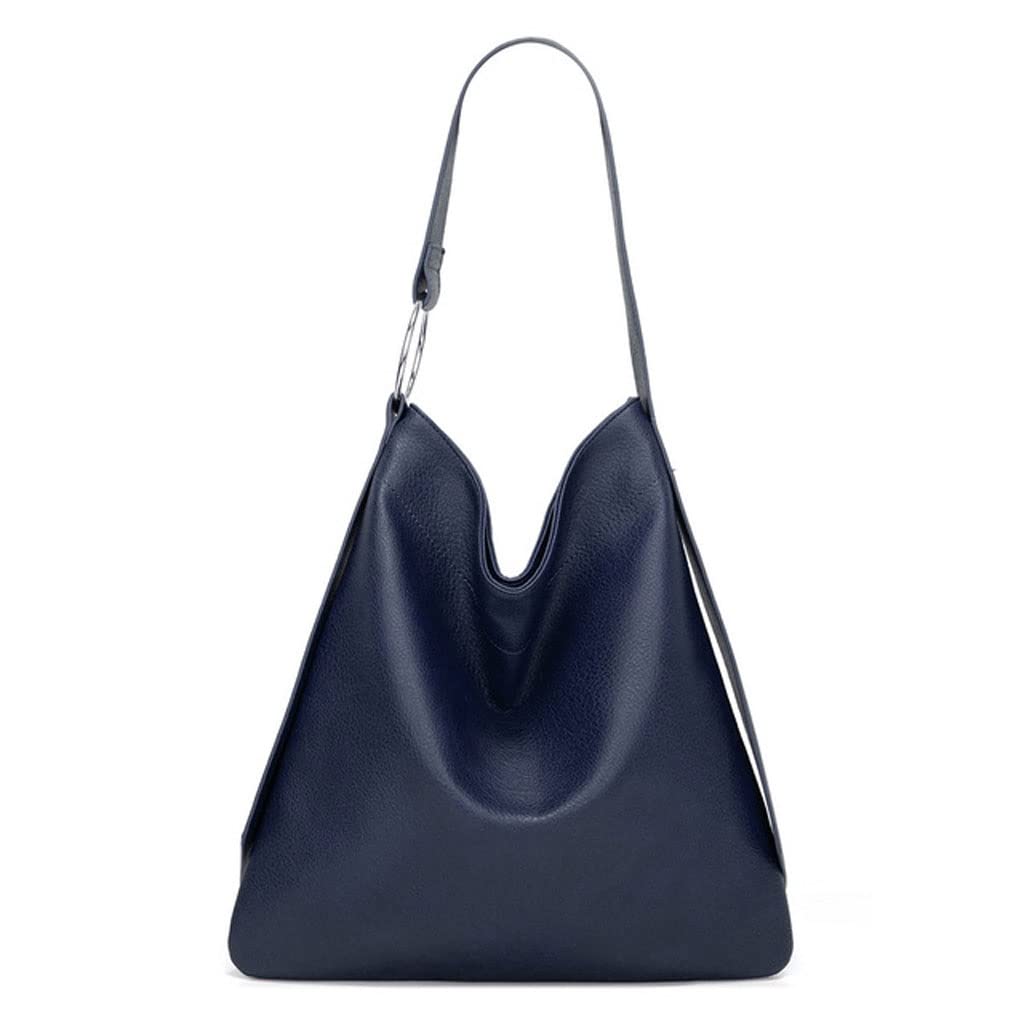 TFIIEXFL Female Bag Spring and Summer New Shoulder Bag Soft Leather Large Capacity All-Match Portable Tote Bag (Color : E, Size : 38 * 37CM)