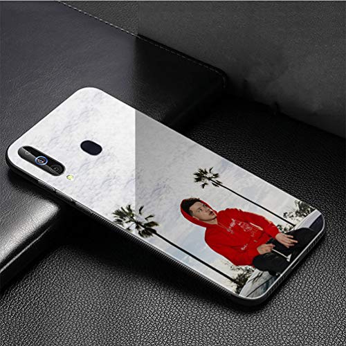 Luxury Phone Case for Samsung Galaxy A40 Cover,9H Tempered Glass Back Cover Soft Silicone Anti Scratch Bumper Design LB-59 Lil Mosey Protective Case