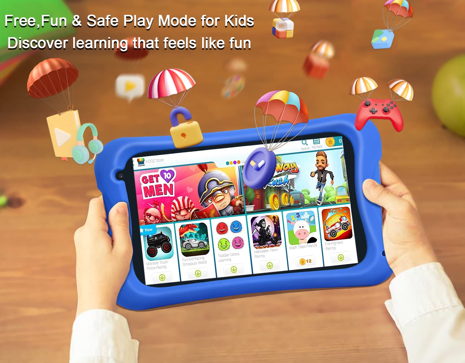 NOBKLEN Kids Tablet 7 Inch Tablet - 2GB RAM and 32GB Storage, 3000mAh Battery, Dual Cameras, and Parental Controls
