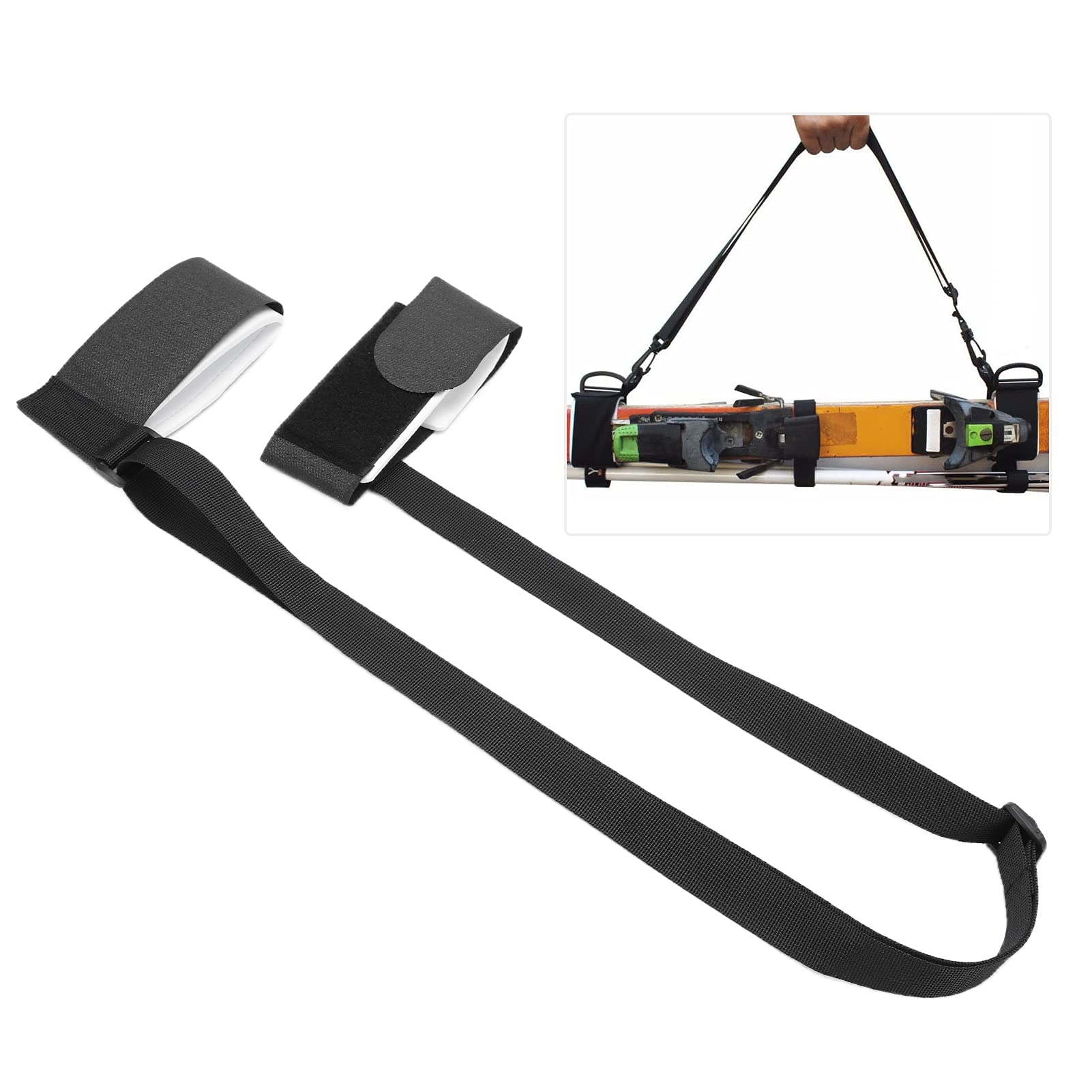 Ski Wraps Ties, Save Effort Adjustable Ski Carrier Strap Nylon for Ski Equipment