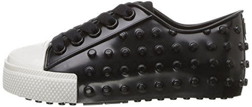 Mini Melissa Kids' Mini Polibolha Iii Sneaker, Black/White, 6 Regular US Toddler