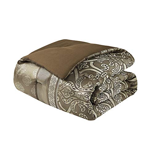 Madison Park Essentials Zara 16 Piece Jacquard Complete Bedding Set with 2 Sheet Sets