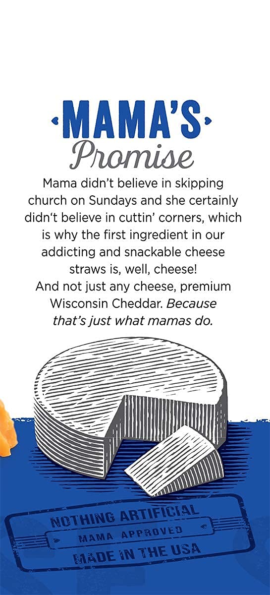 Mama Geraldine's Cheese Straws, Aged Cheddar, 4.5 Ounce, 12 Pack