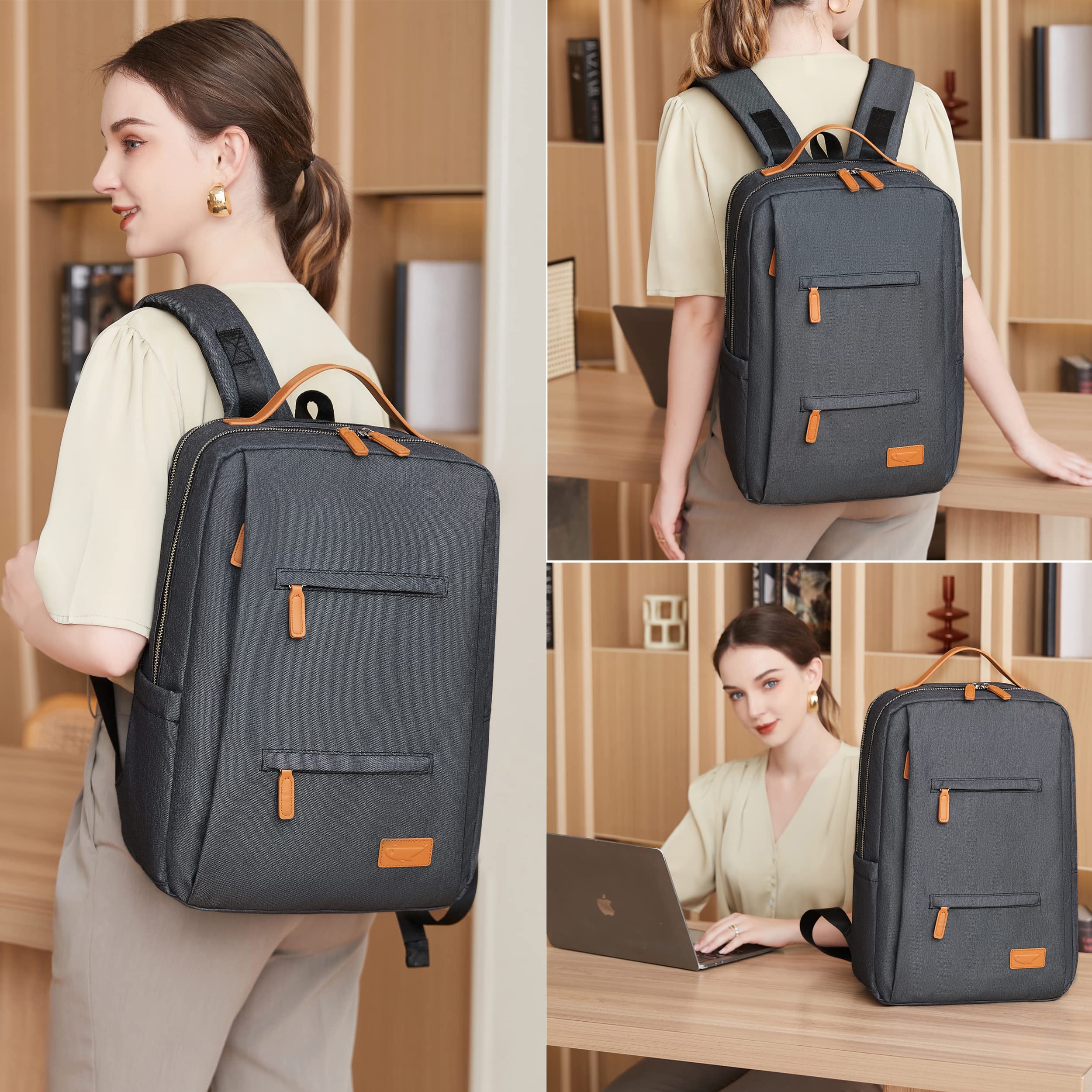 Smart Laptop Backpacks 15.6 inch for Women Men Business Travel Weekender