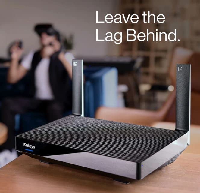 Linksys Mesh WiFi 6 Router, Dual-Band, 3,000 Sq. ft Coverage, 40+ Devices, High-Speed Router for Streaming & Gaming, Speeds up to (AX6000) - MR9610