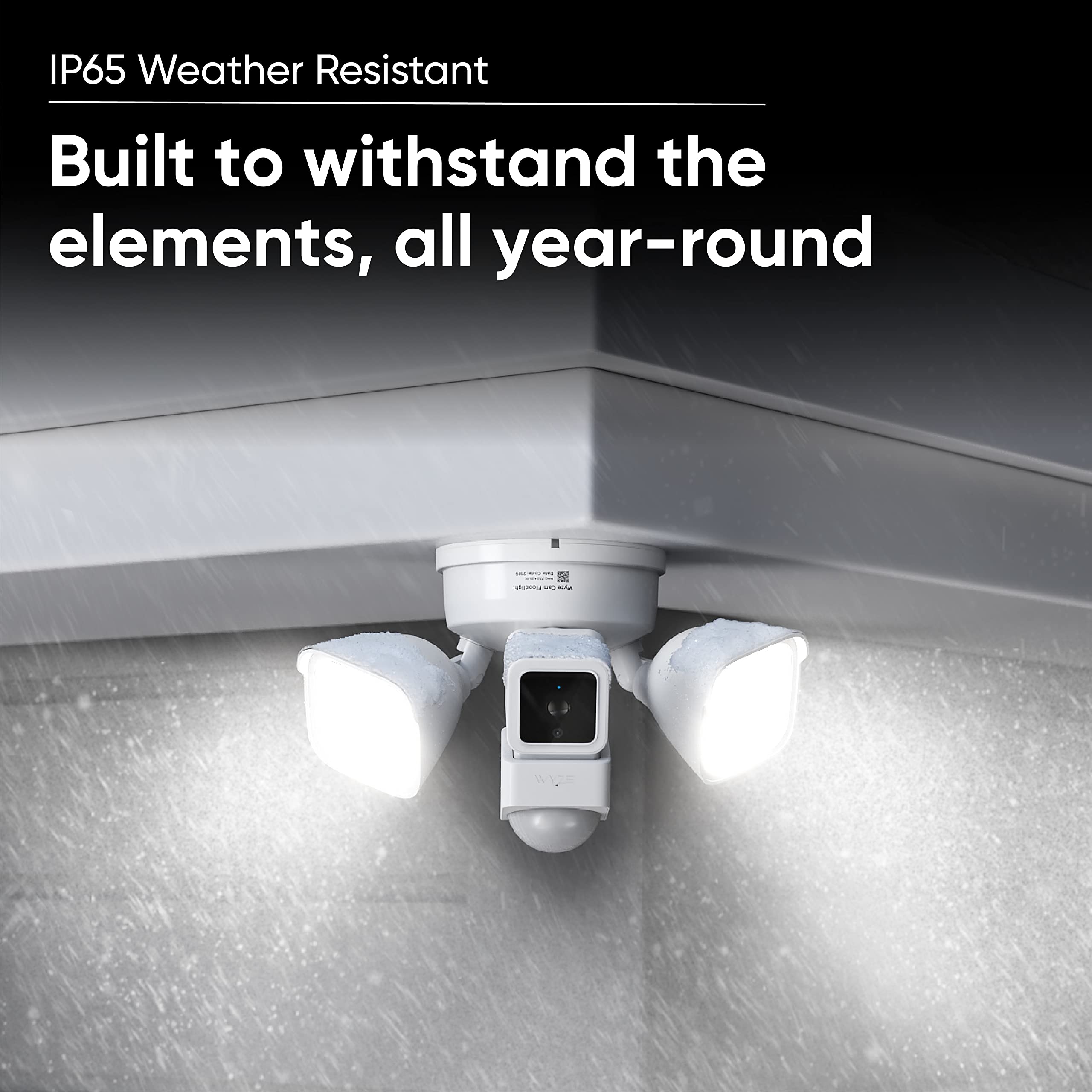 Wyze Cam Floodlight with 2600 Lumen LEDs, Wired 1080p HD IP65 Outdoor Smart Security Camera, Color Night Vision, 270-Degree Motion Detection, 90dB Siren, and Two-Way Audio with 32GB MicroSD Card