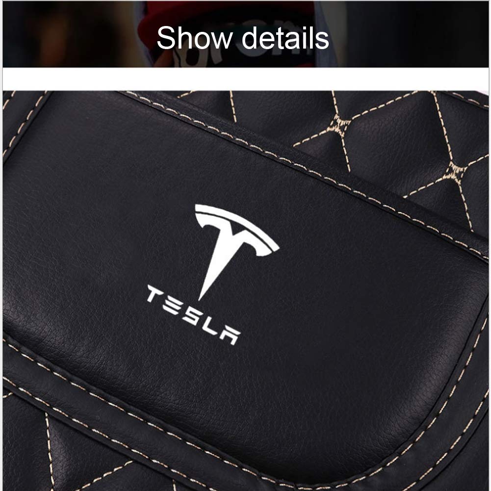 OYADM Seat Protector Mat Backseat Child Kick Guard Premium Leather Black Fit Tesla Model 3(1 pcs)