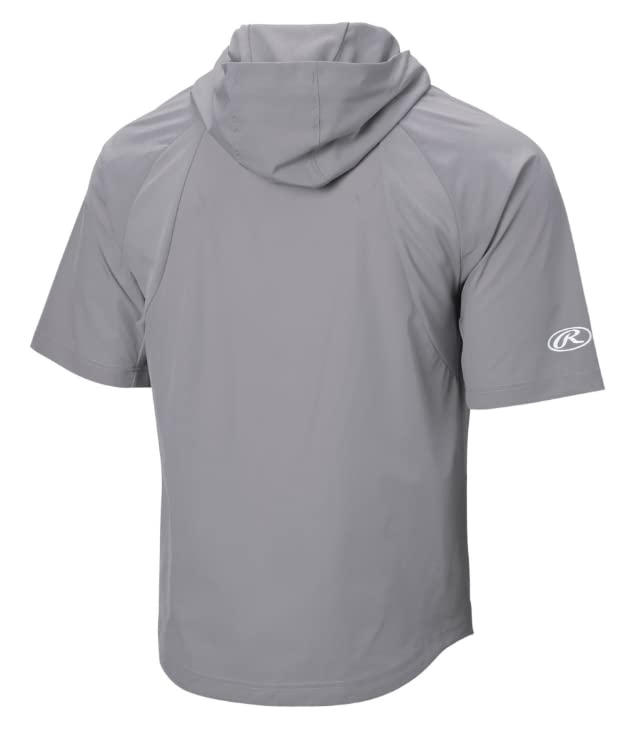 Rawlings Men's Standard Adult Color Sync Short Sleeve Jacket, Large, Blue Grey