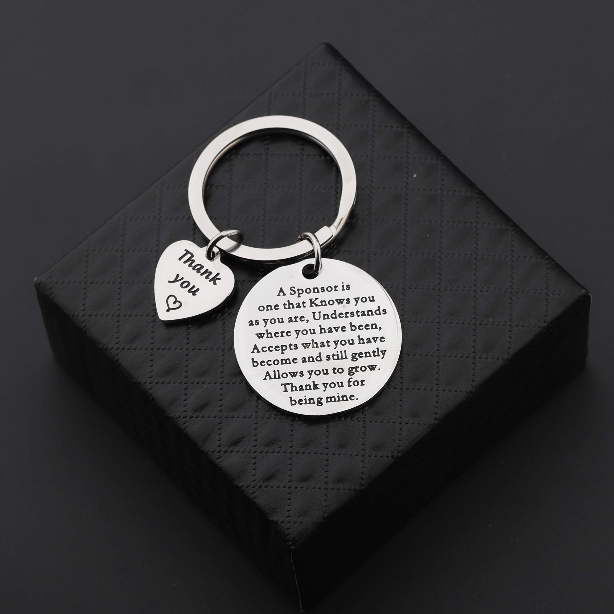 MAOFAED Sponsor Gift Sponsor Keychain Sponsor Appreciation Gift AA Sponsor Gift NA Addiction Recovery Gift