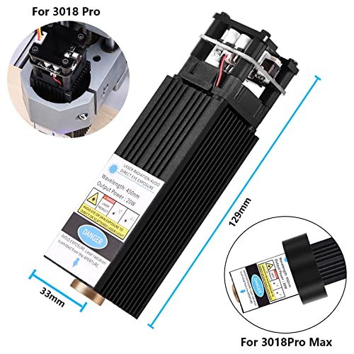 Upgraded Engraver Module for CNC Machine, Mcwdoit 445nm 5500mW Optical Power/ 20W Electric Power for CNC Router 3018Pro/ 3018 Max/4540