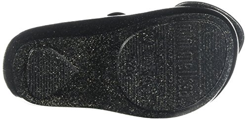 Mini Melissa Baby-Girl's Mini Ultragirl Heart ME Ballet Flat, Black, 6 Medium US Toddler