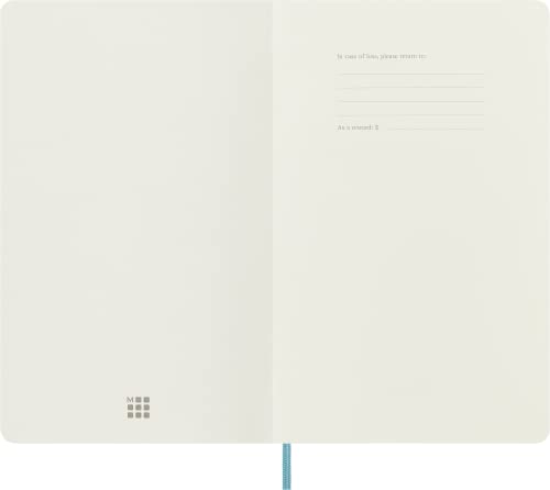Moleskine Classic Notebook, Soft Cover, Large (5" x 8.25") Ruled/Lined, Reef Blue, 192 pages