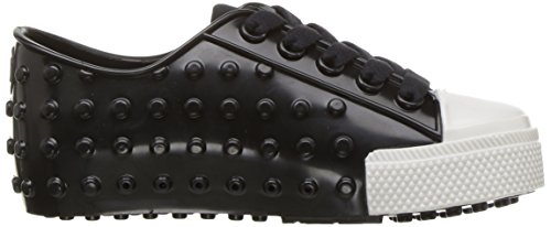 Mini Melissa Kids' Mini Polibolha Iii Sneaker, Black/White, 6 Regular US Toddler