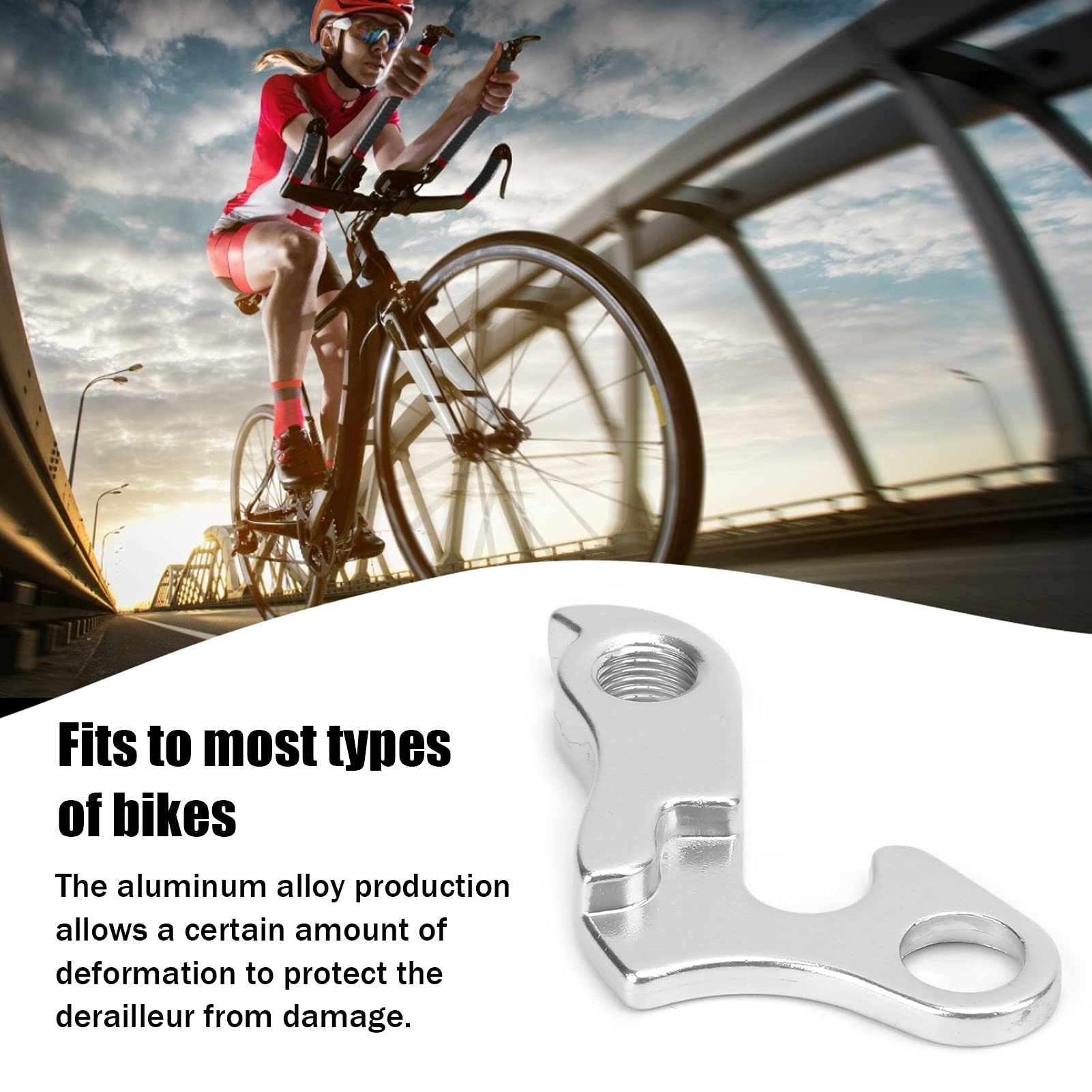 plplaaoo Universal Bicycle Bike Derailleur Hanger Frame Gear Tail Hook,Derailleur Hanger,Rear Derailleur Hanger,Derailleur Hanger Alignment Tool for Mountain Road Bike