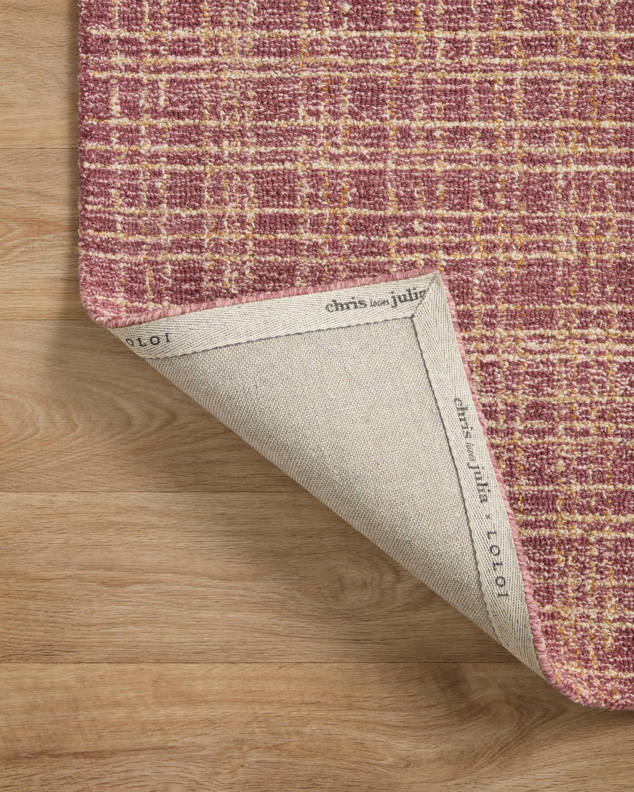 Loloi Chris Loves Julia x Polly Berry/Natural 2'-3" x 3'-9" Accent Rug