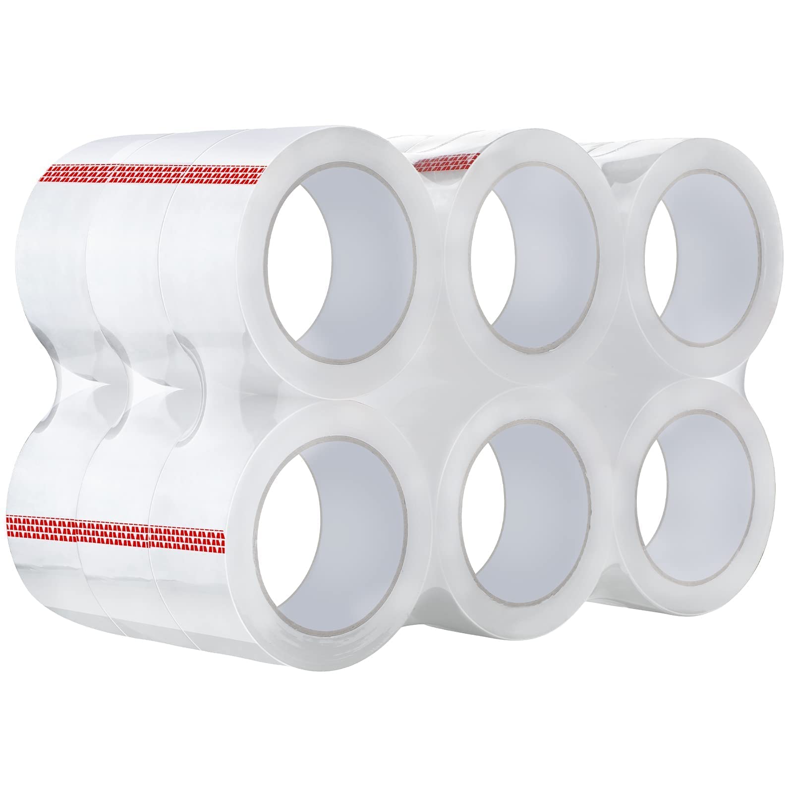 ORDORA Packing Tape, Packaging Tape for Moving Boxes, Super Sticky Shipping Tape, Heavy Duty Packing Tape Rolls, 2IN Width Moving Tape, Boxing Tape (18 Rolls (65yd-Roll))