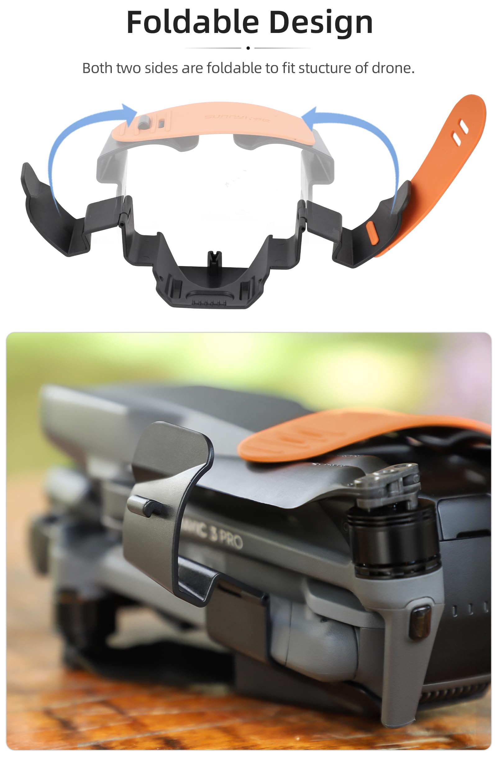 Mavic 3 Pro Prop Holder Propeller Fixator Stabilizer Bottom Cover Protector For DJI Mavic 3/3 Pro / 3 Classic Drone (Black)