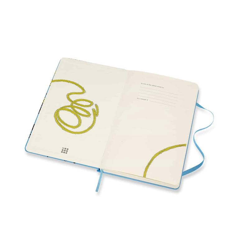 Moleskine Limited Edition Wonder Woman Notebook, Hard Cover, Large (5" x 8.25") Ruled/Lined, Cerulean Blue, 240 Pages