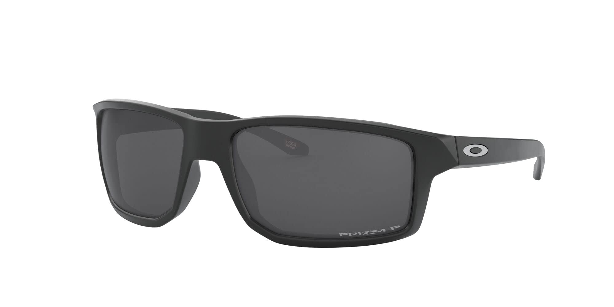 Oakley Men's OO9449 Gibston Square Sunglasses, Matte Black/Prizm Black Polarized, 60 mm