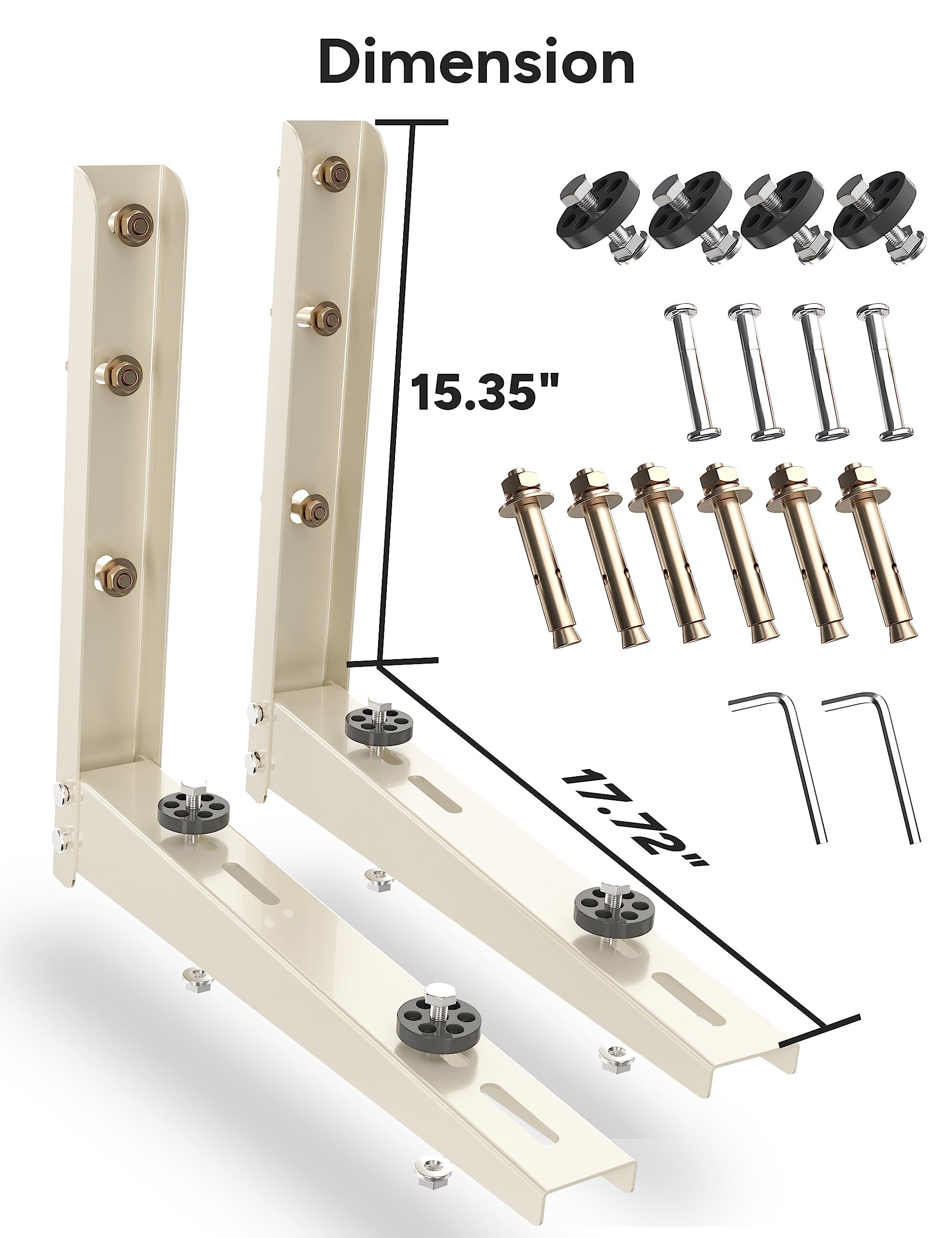 Toutgood Mini Split Wall Mounting Strong Bracket for 7000 Btu to 12000 Btu Outdoor Ductless Mini Split Air Conditioner Heat Pump AC Systems