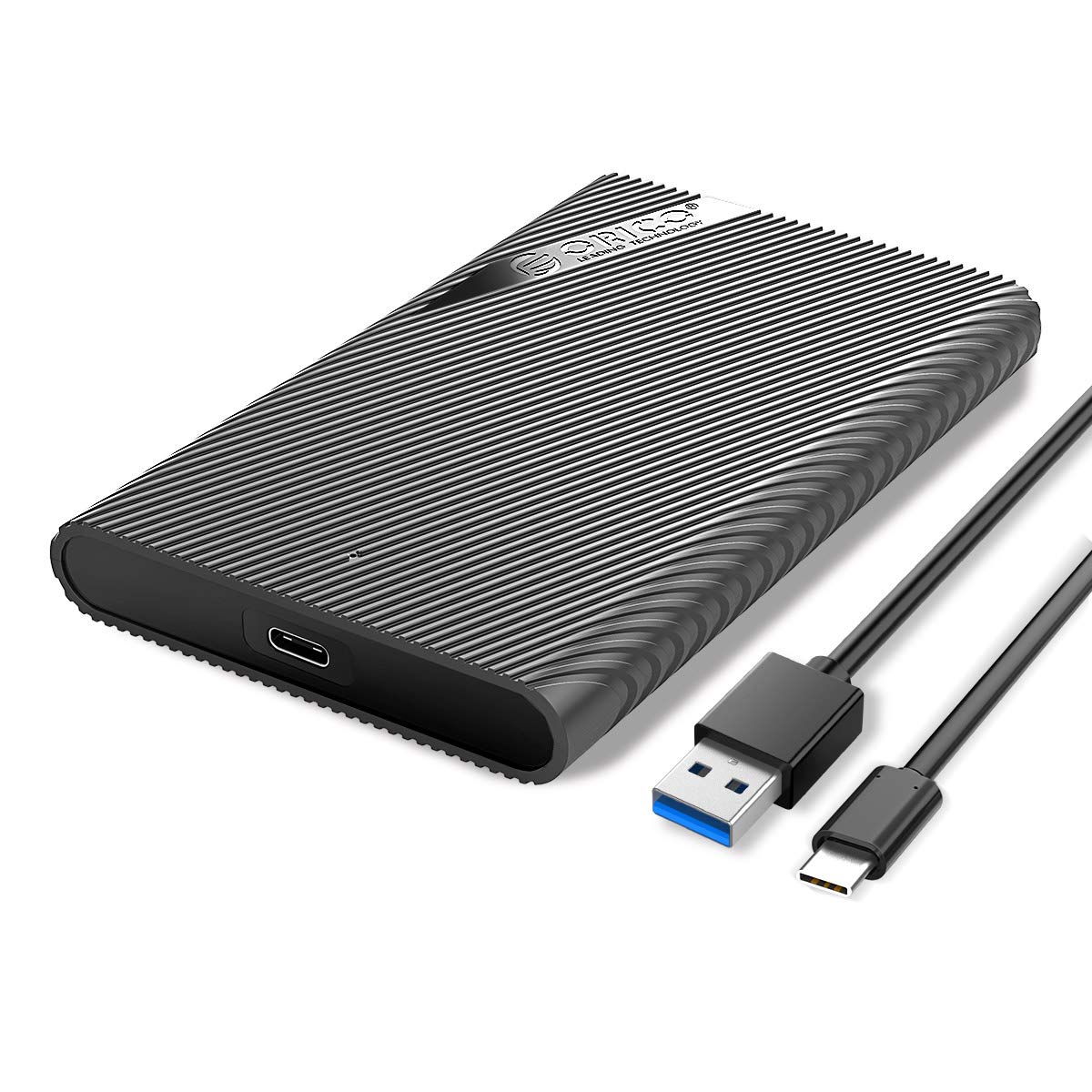 ORICO 2.5" Hard Drive Enclosure USB C to SATA III for 2.5 Inch SSD & HDD 9.5mm 7mm External Hard Drive Enclosure Support Max 6TB with UASP Compatible with MacOS Windows. (2521C3)