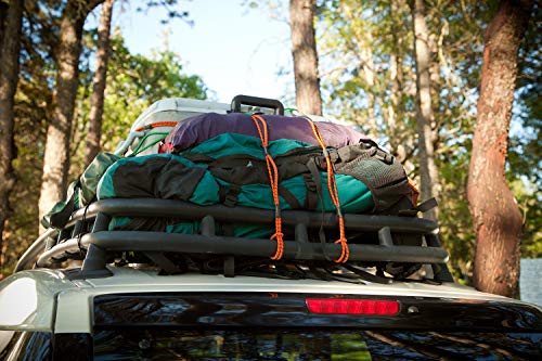 LoopRope | Bungee Cord Tie Down System | Adjustable Cargo Strap | Knot Free | Truck, RV, ATV, Camping,Outdoor Accessory, Multipurpose | Loop, Clip and Go | 5 Feet (Black)