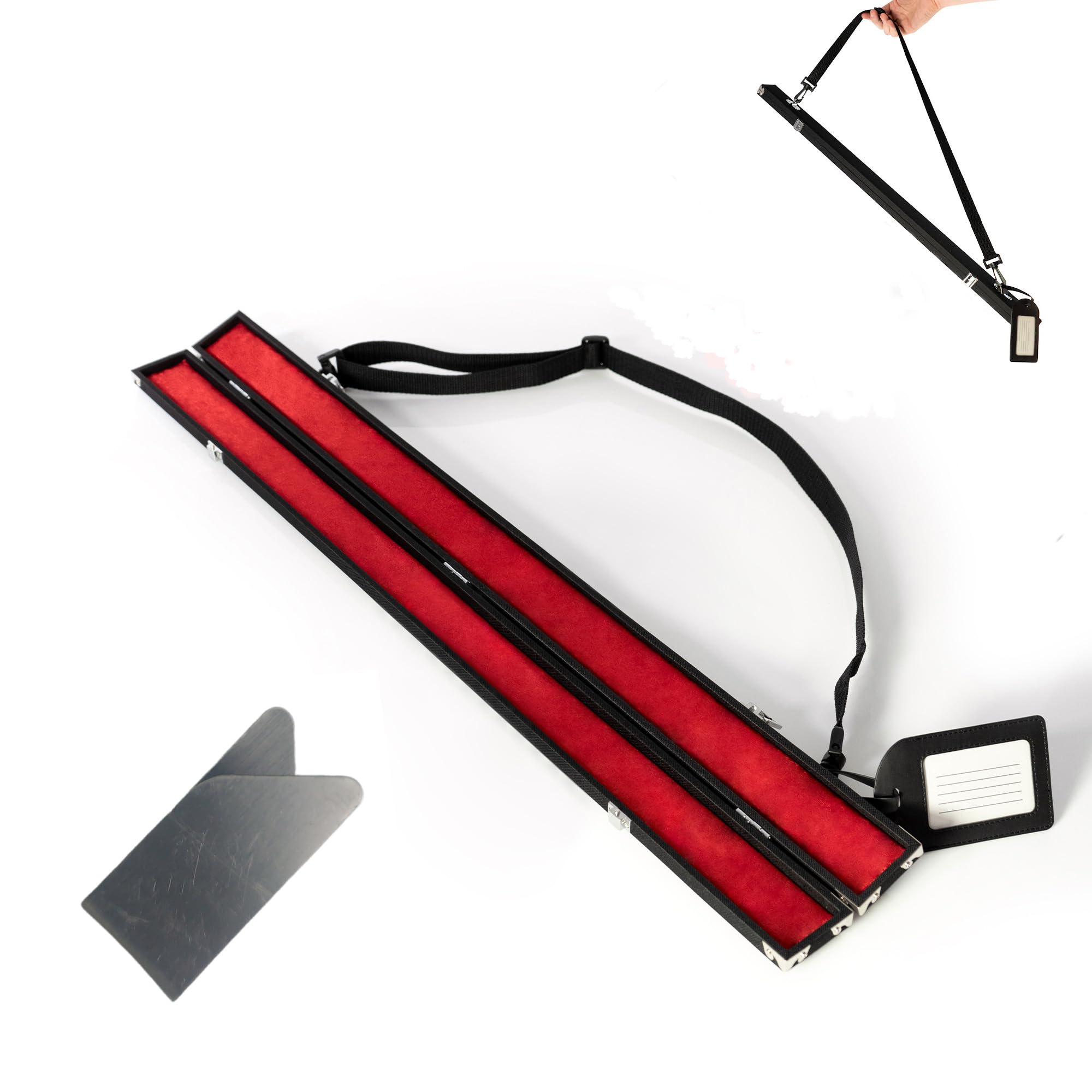 Smith & Basil Cello Bow Case - Fits One 4/4 Violin, Cello or Viola Bow - Hard Outer Shell with Premium Internal Velvet Padding - Shoulder Strap, Name Tag and Music Sheet Clip Included