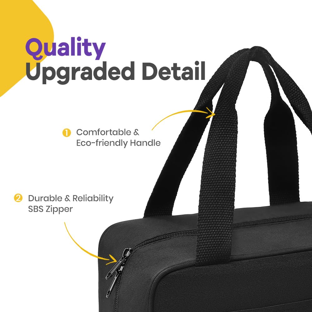 Lunch Bag Women Men, Lunch Box for Work, Insulated Reusable Lunchbox, Personalized Lunch Tote Bag for Work, Office, Picnic, Beach (Black,A)
