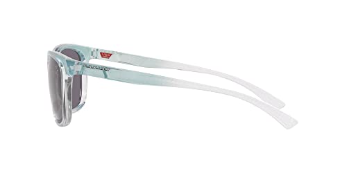 Oakley Women's OO9473 Leadline Square Sunglasses, Blue Ice/Prizm Grey Polarized, 56 mm