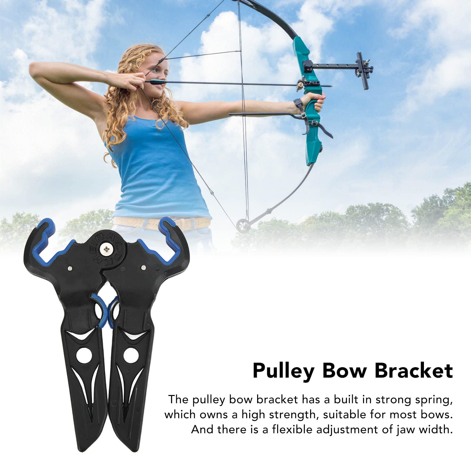 SOONALL Archery Bow Stand, Mini Portable Bow Kickstand, Composite Pulley Bow Bracket, Rubber Archery Holder Stand, Compound Bow Kick Stand for Outdoor Hunting(short)