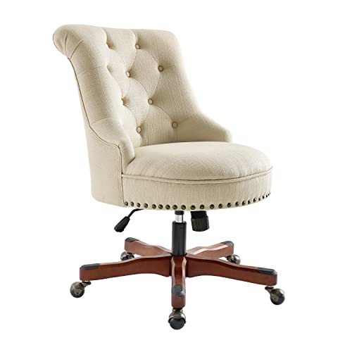 Linon Home Dรฉcor Leslie Beige Office Chair